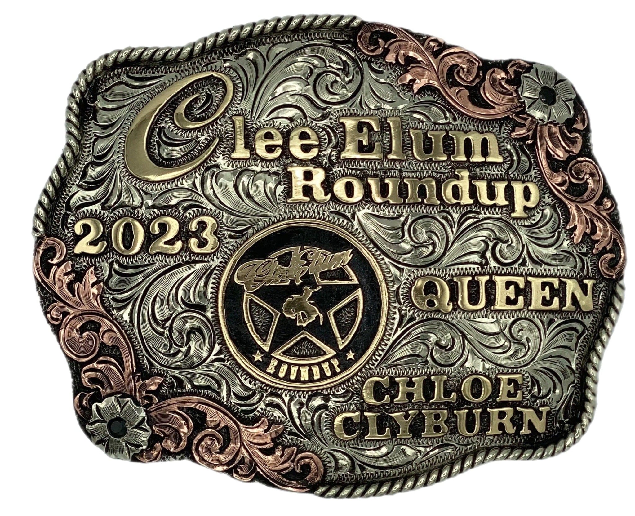 Custom Trophy Rodeo Buckles CBECON 113 | Corriente Buckle